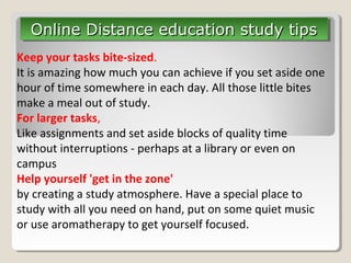Role of online learning in distance education | PPT
