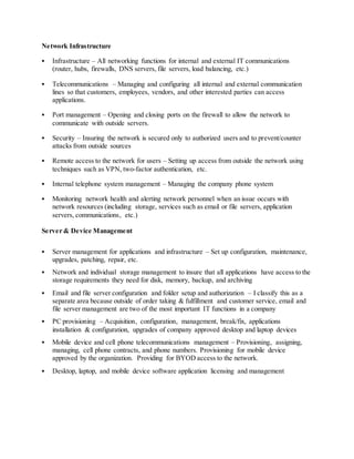 Role of Operations in IT Industry | PDF