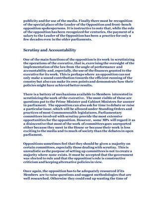 ROLE OF OPPOSITION IN DEMOCRACY.docx | Elections | Politics