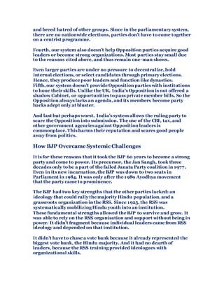 ROLE OF OPPOSITION IN DEMOCRACY.docx | Elections | Politics