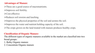 ROLE OF ORGANIC MANURES IN AGRICULTURE.pptx