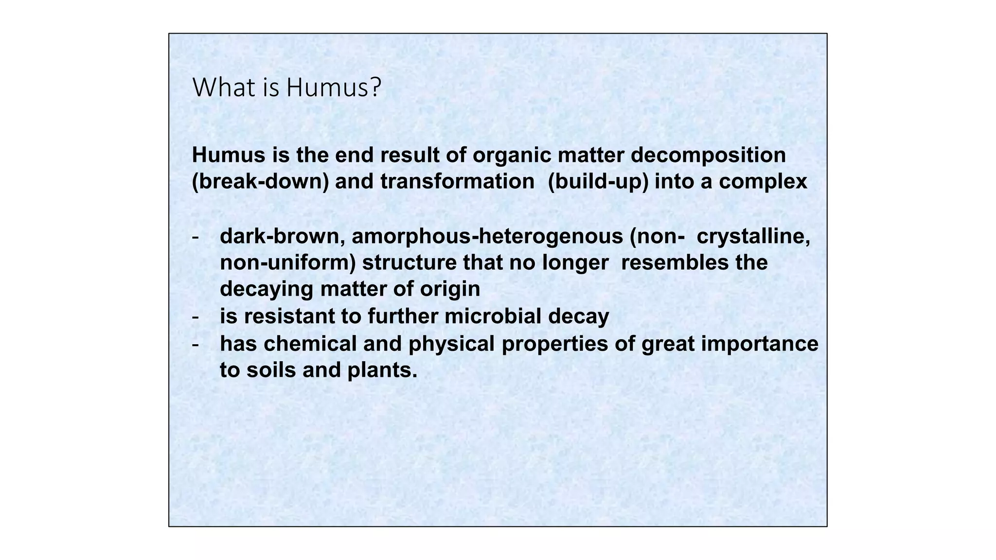 Role of organic matter in maintenance of soil fertility | PPTX ...