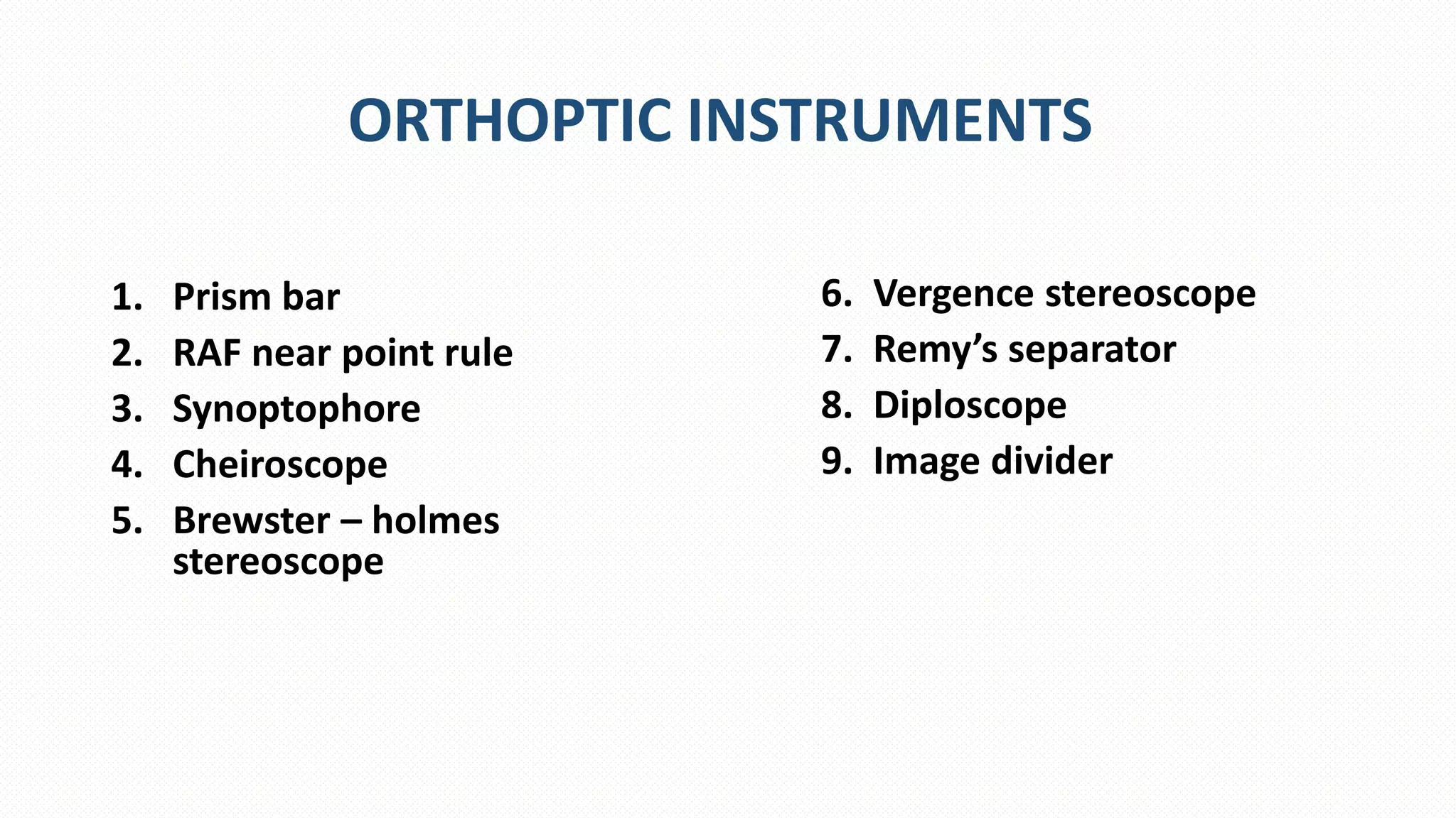Role of orthoptics | PDF