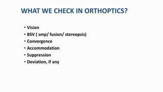 Role of orthoptics | PDF