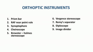 Role of orthoptics | PDF