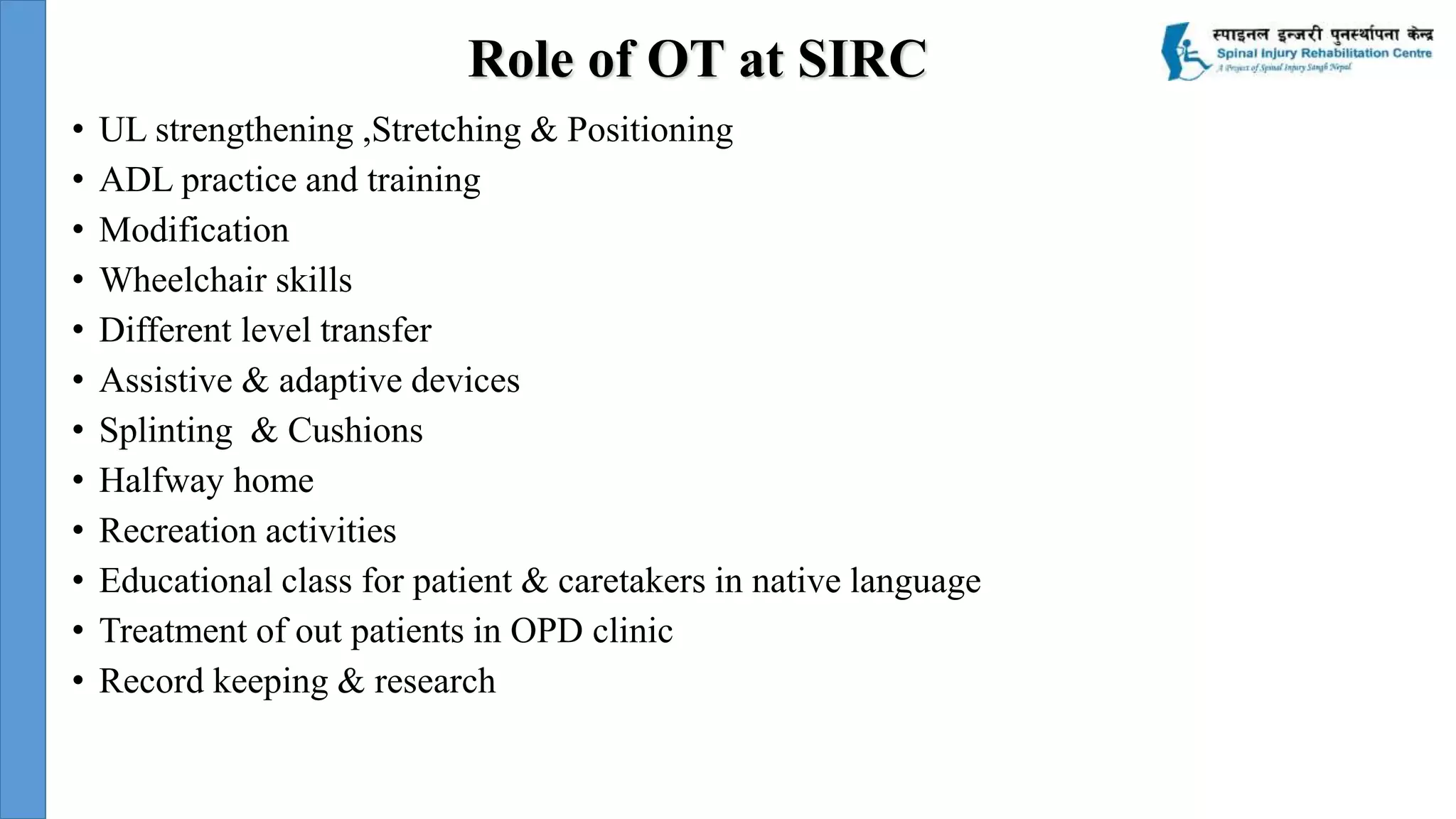 Role of Occupational Therapy (OT) | PPTX
