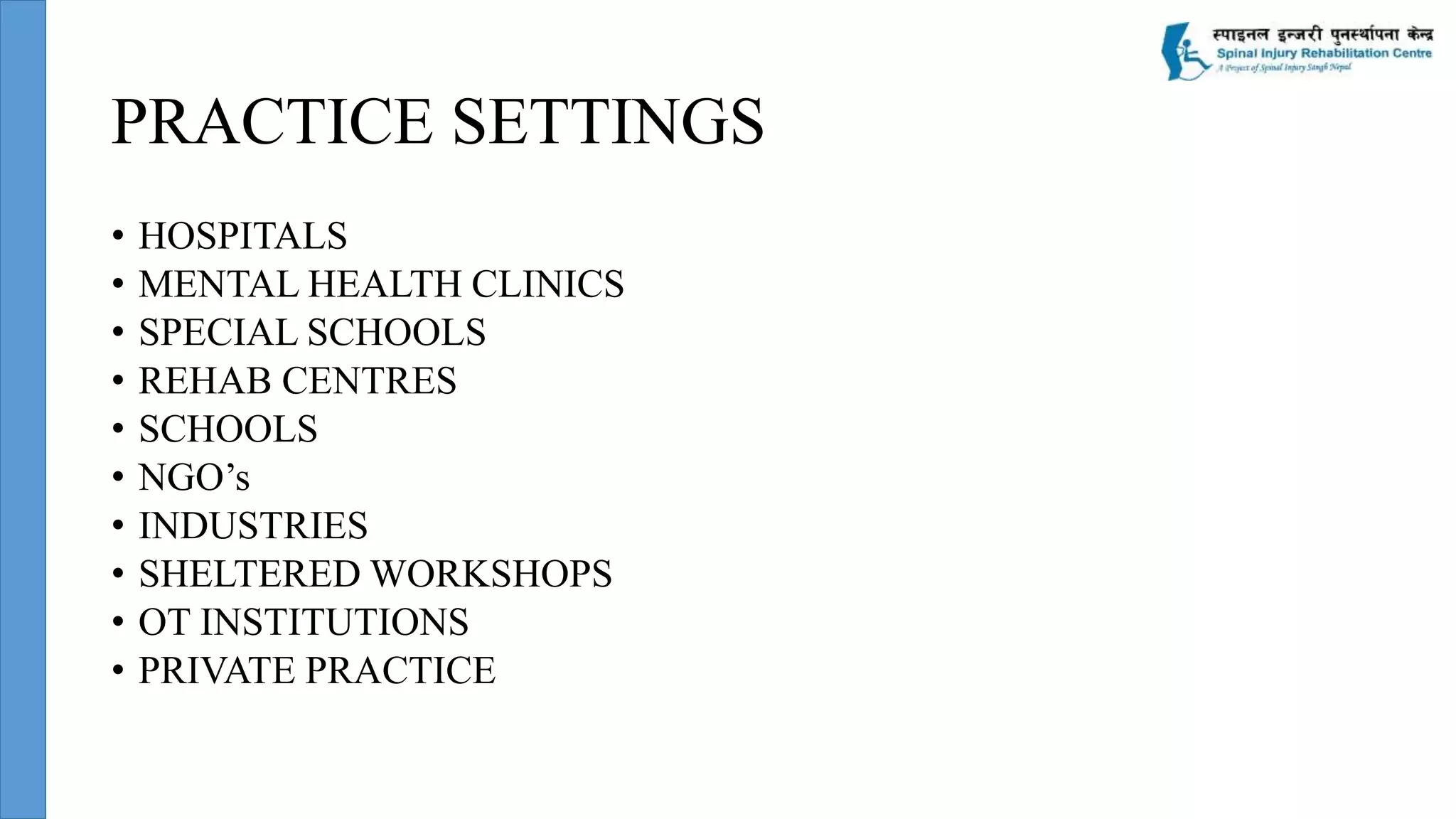 Role of Occupational Therapy (OT) | PPTX