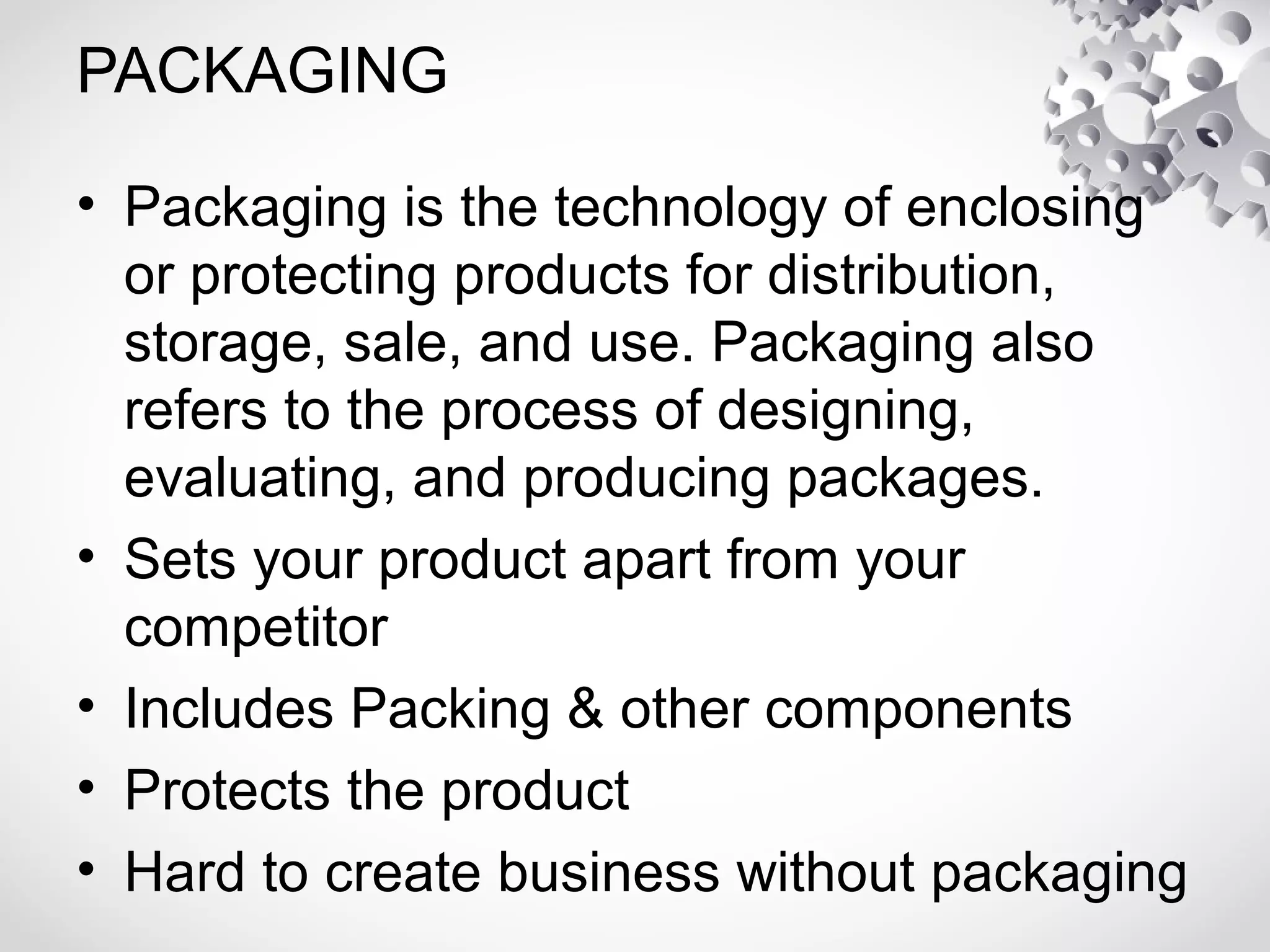 Role of package in Marketing | PPT