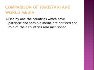 Role of pakistani media | PPTX
