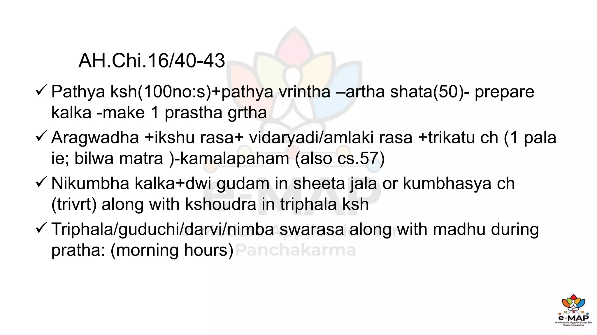 Role of Panchakarma in Kamala.ppt