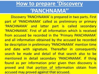 Role of ‘panchnama’ in criminal justice An outline.. | PPTX