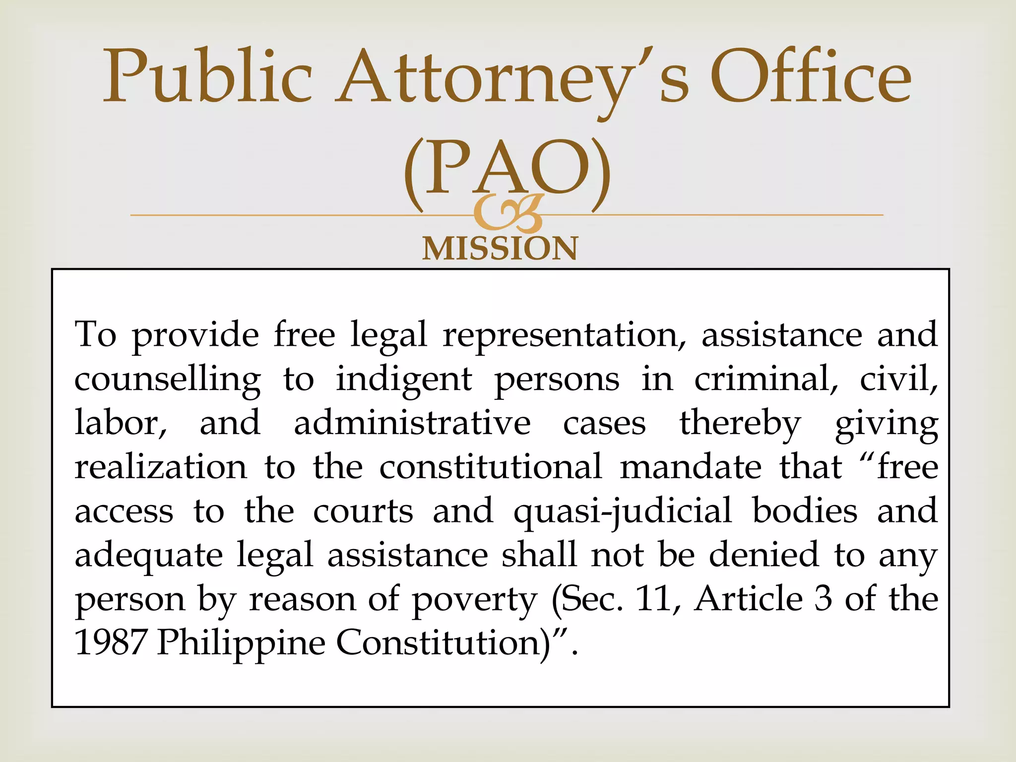 Role of pao in the protection of human rights | PPT