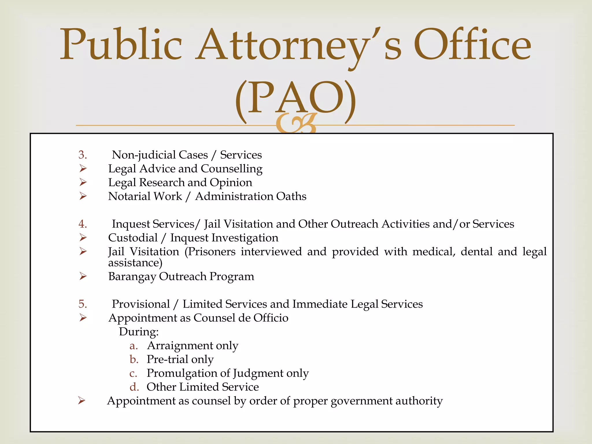 Role of pao in the protection of human rights | PPT