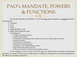 Role of pao in the protection of human rights | PPT | Legal Services ...