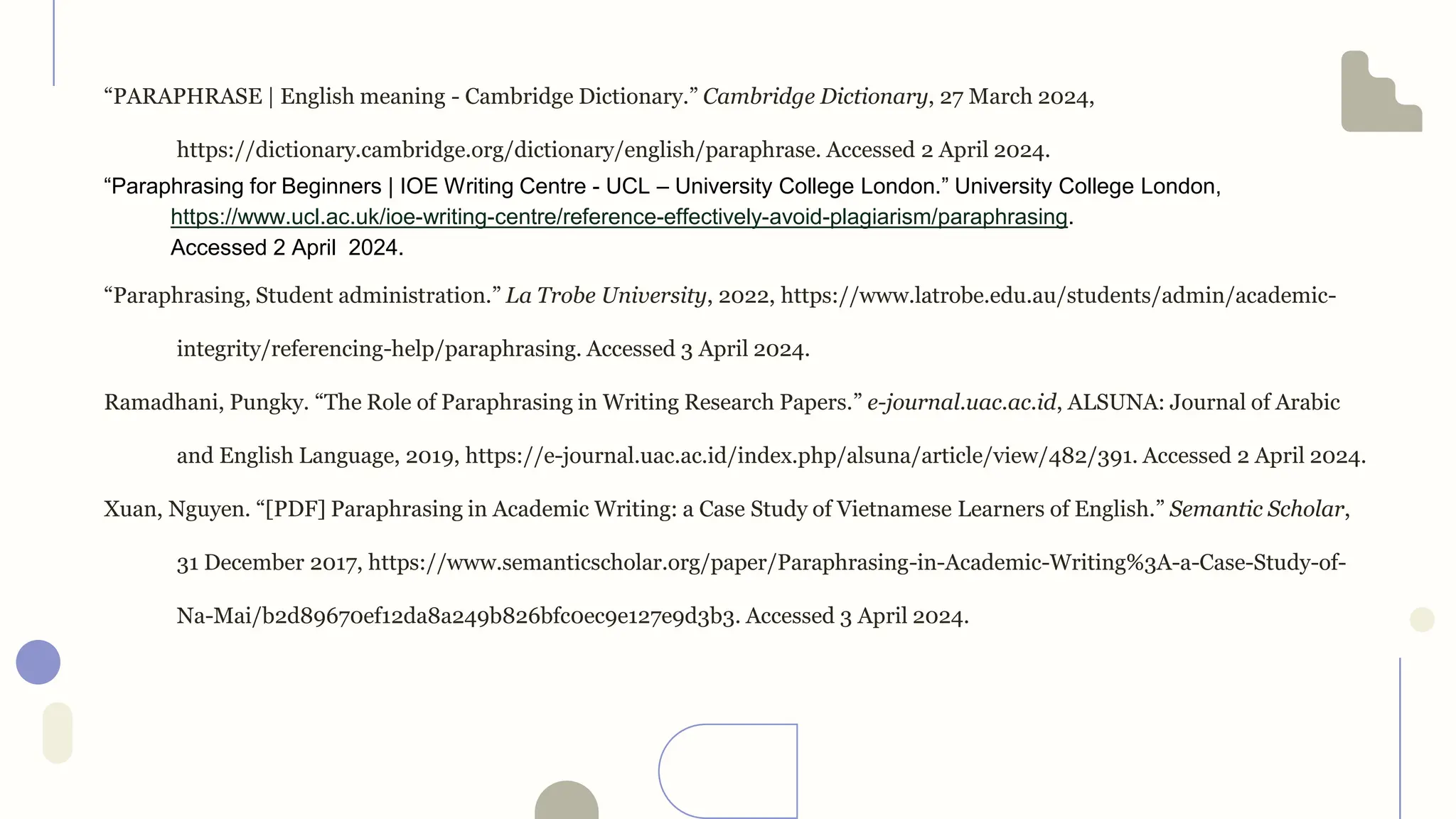 Role of Paraphrasing in Research Writing | PPT