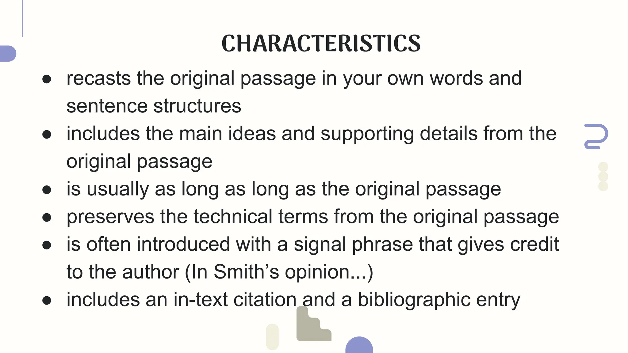 Role of Paraphrasing in Research Writing | PPTX