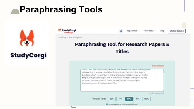 Role of Paraphrasing in Research Writing | PPTX