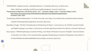 Role of Paraphrasing in Research Writing | PPTX