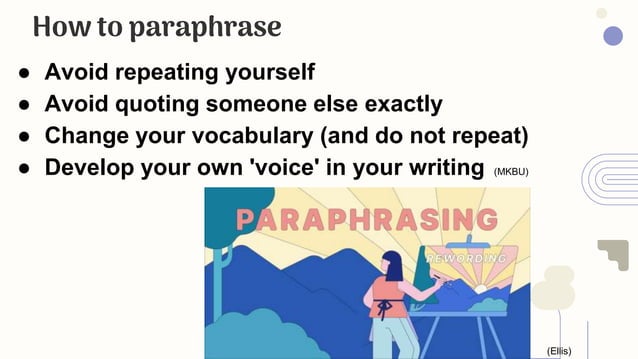 Role of Paraphrasing in Research Writing | PPTX