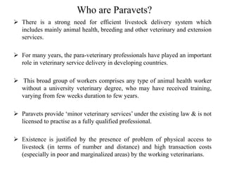Role of paravets | PPTX