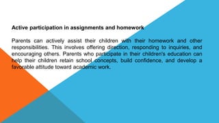 Role of Parental Involvement in early childhood education | PPTX