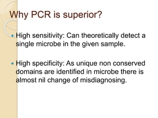 Role of pcr in diagnostics | PPTX
