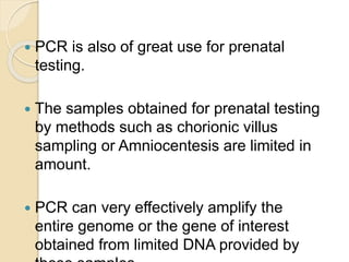 Role of pcr in diagnostics | PPTX