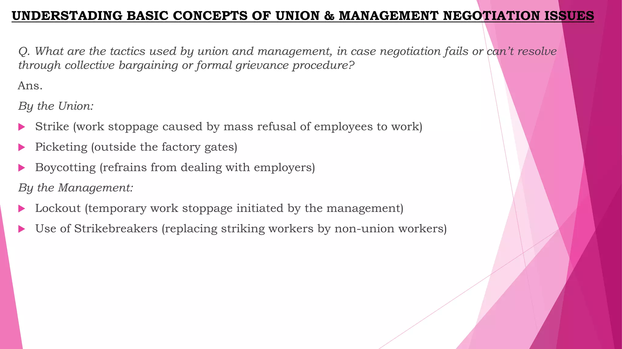 Role of perception, emotions & cognition in negotiation between Union ...