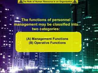 Role of Personnel Management | PDF