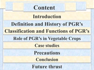 Role of Plant Growth Regulators in Vegetable Crops | PPTX