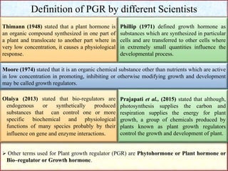 Role of Plant Growth Regulators in Vegetable Crops | PPTX