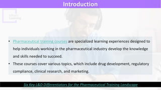 Role of Pharmaceutical Training Courses | PPT