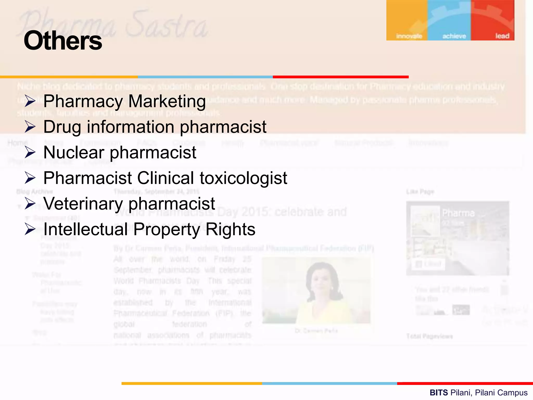 Role of pharmacist | PPTX