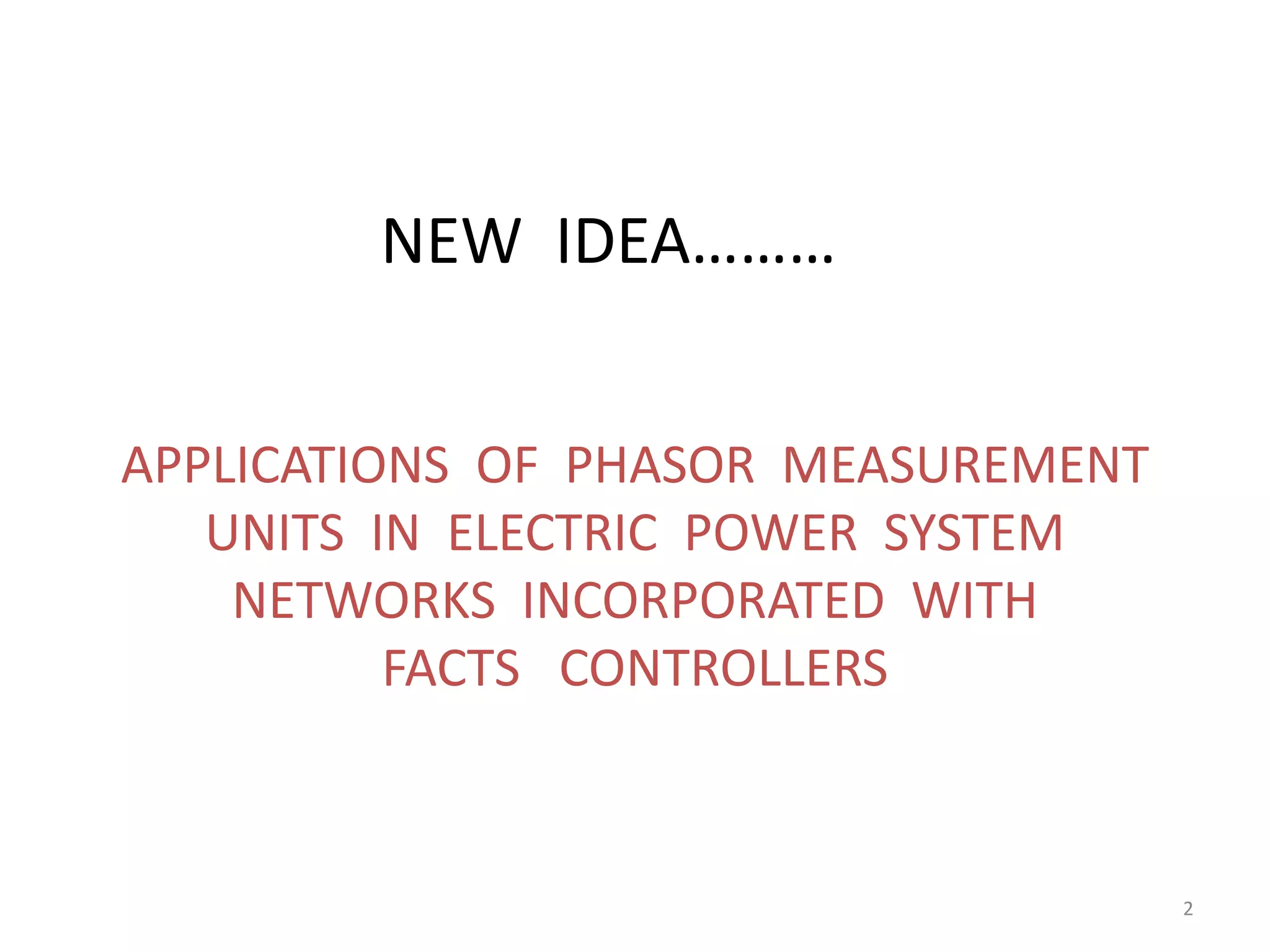 Role Of Phasor Measuring Unit In Power System Pptx Business