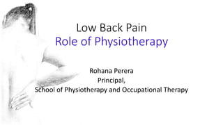 Role of physio. lbp | PPTX | Physical Therapy | Wellness