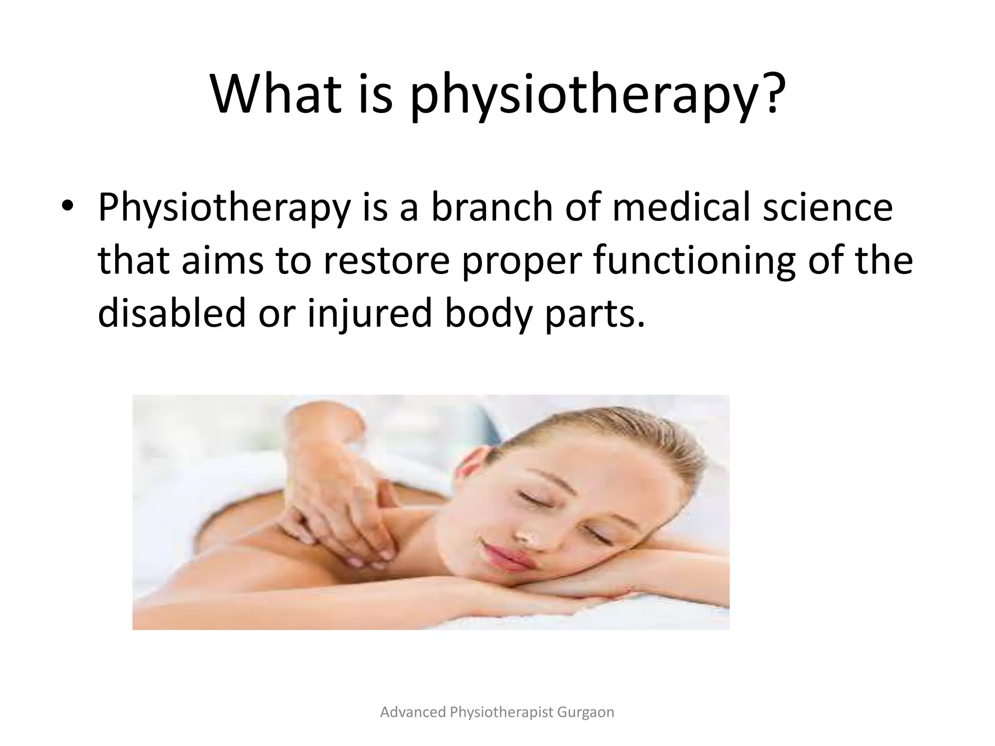Role of Physiotherapist In Our Life | PPTX