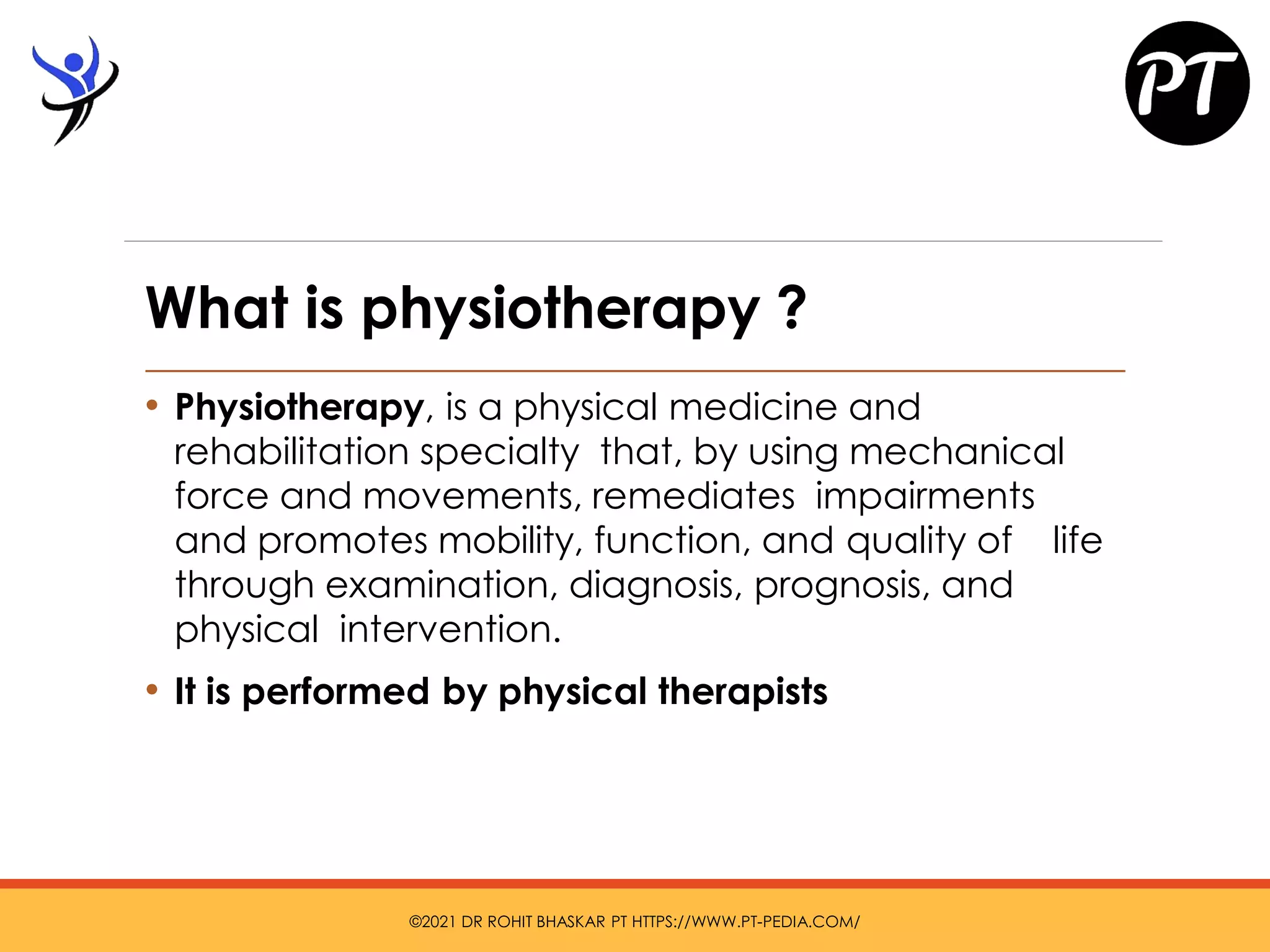 Role of Physiotherapy in Hospital - Dr Rohit Bhaskar | PDF