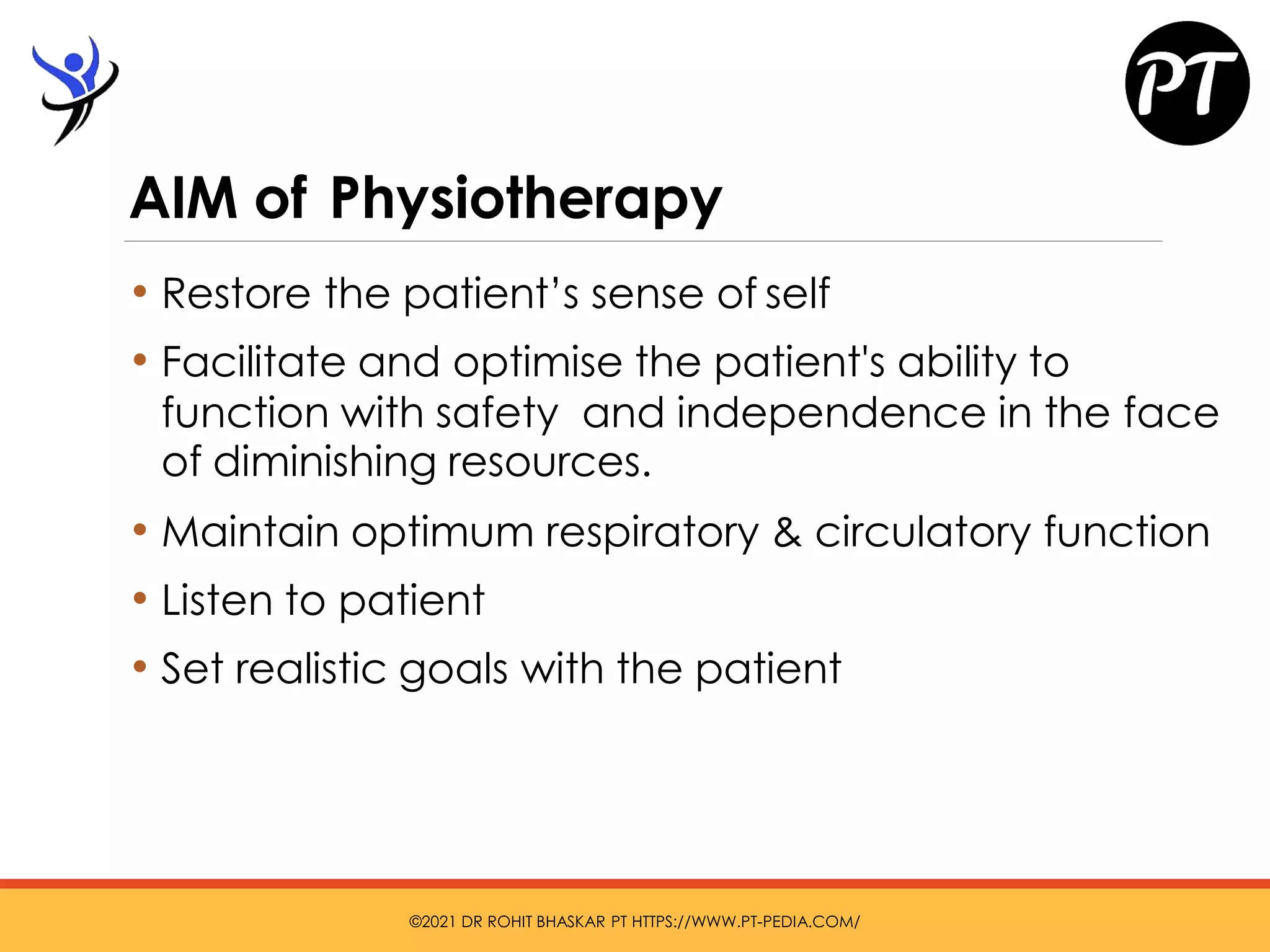 Role of Physiotherapy in Hospital - Dr Rohit Bhaskar | PDF