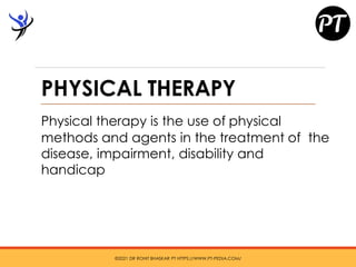 Role of Physiotherapy in Hospital - Dr Rohit Bhaskar | PDF
