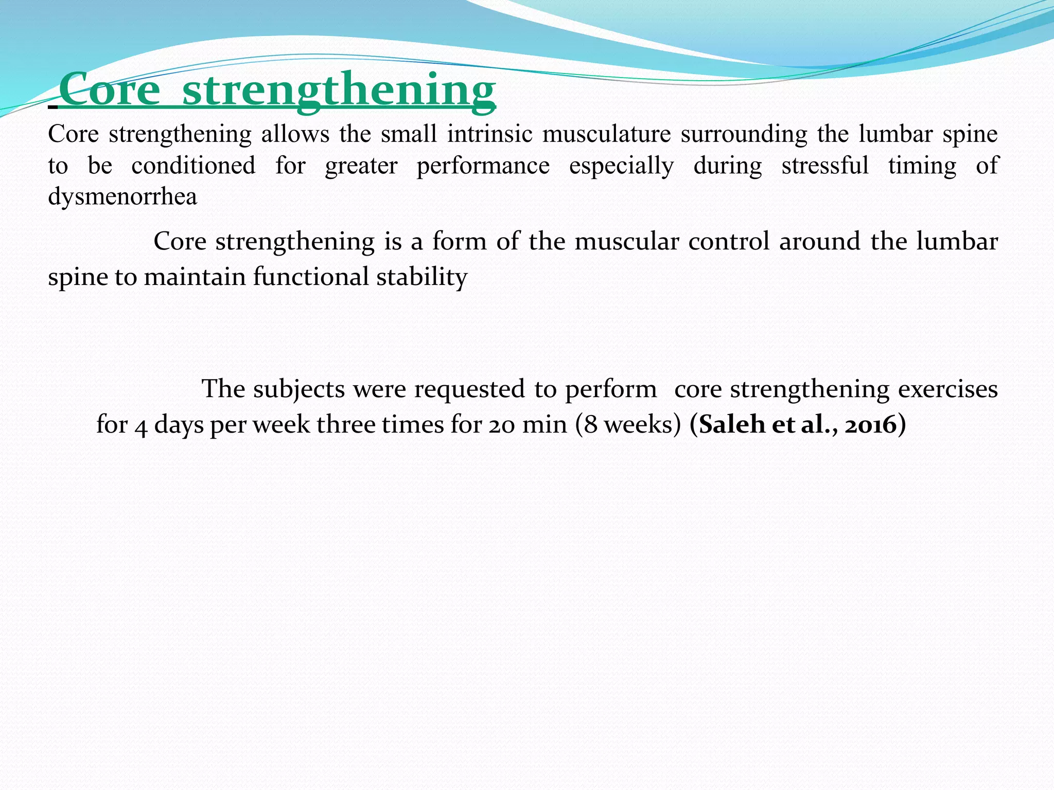 Role of Physiotherapy in Dysmenorrhea by Neveen Refaey with Dr. Sunita ...