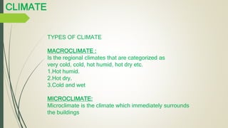 Role of plants in climate responsive building | PPTX