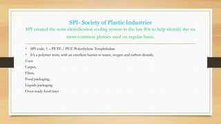 Role of plastics in engineering | PPTX