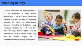 Role of play in enhancing development | PDF