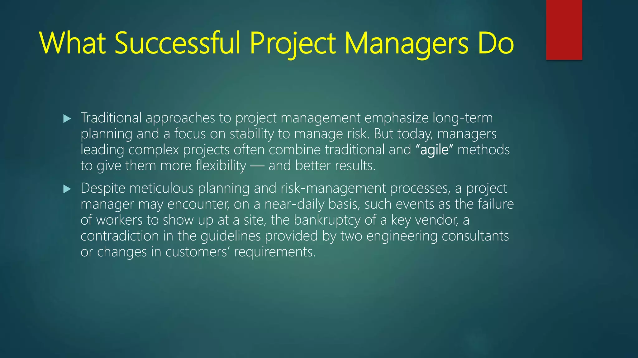 Role of Project Manager | PPT