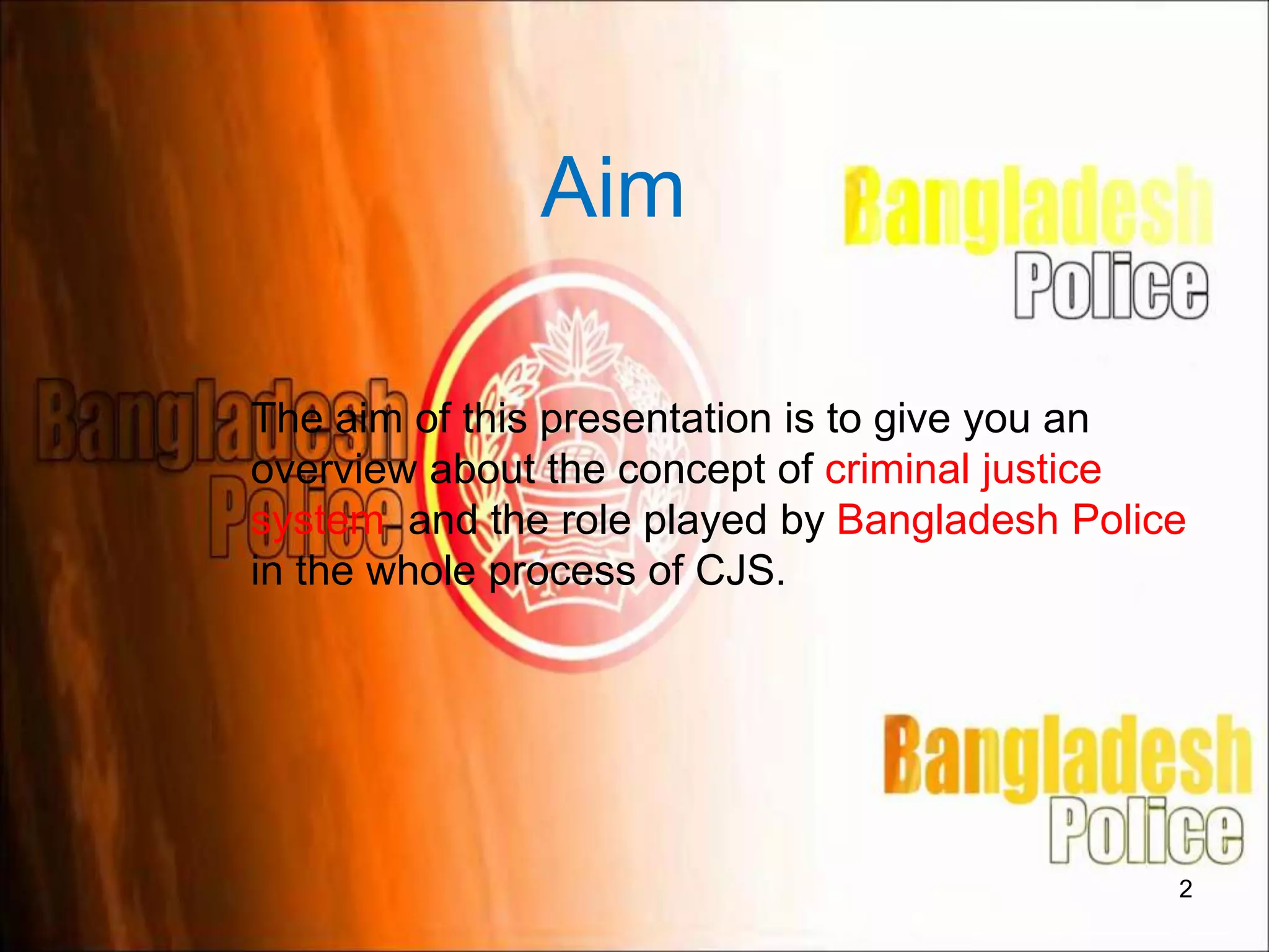 Role of police in criminal justice system | PPT
