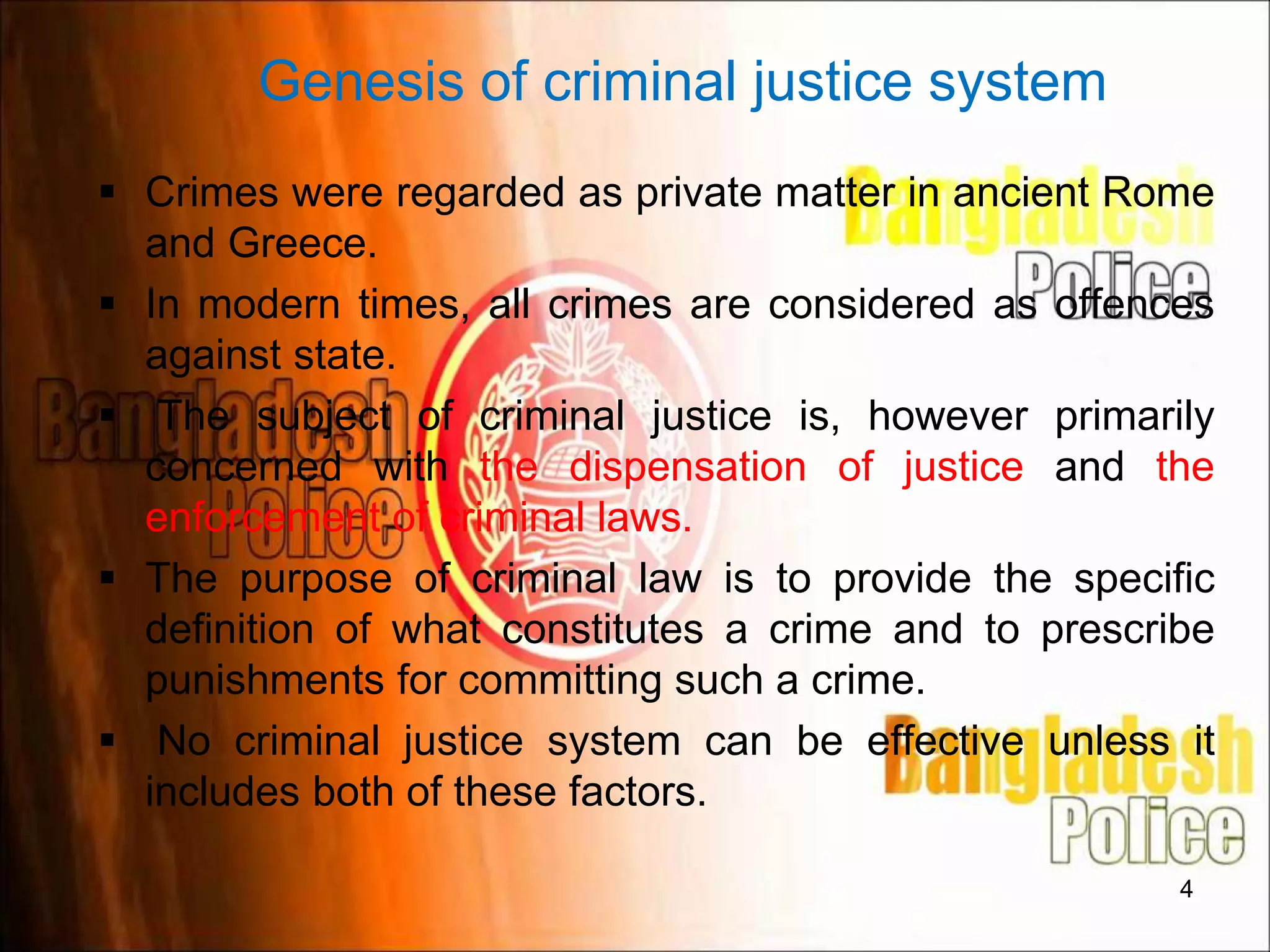 Role of police in criminal justice system | PPT