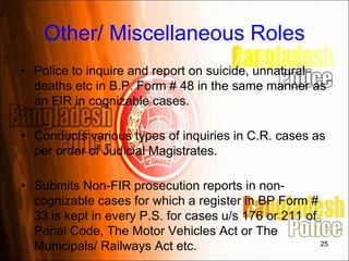 Role of police in criminal justice system | PPT