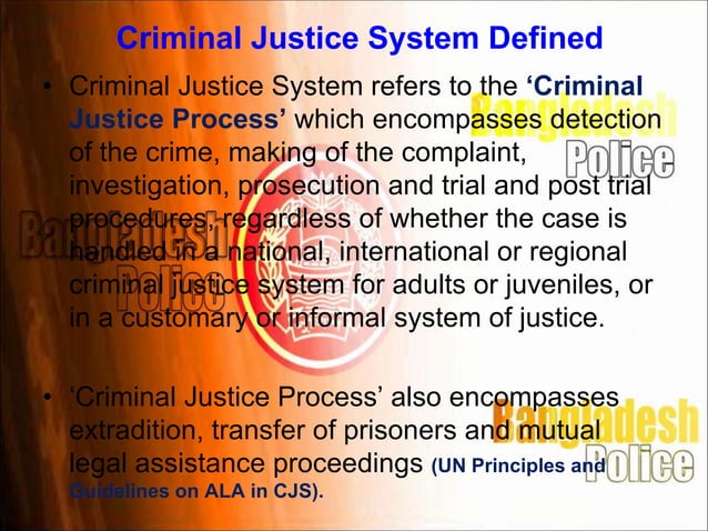Role of police in criminal justice system | PPT