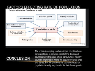 Role of population in development and under developing copy | PPT