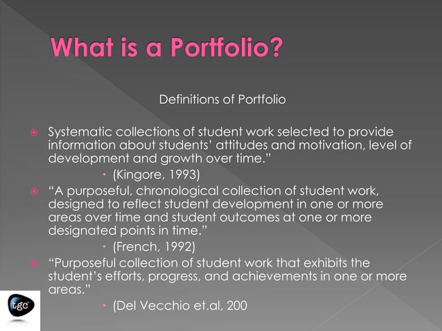 Role of portfolio while applying for jobs | PPTX